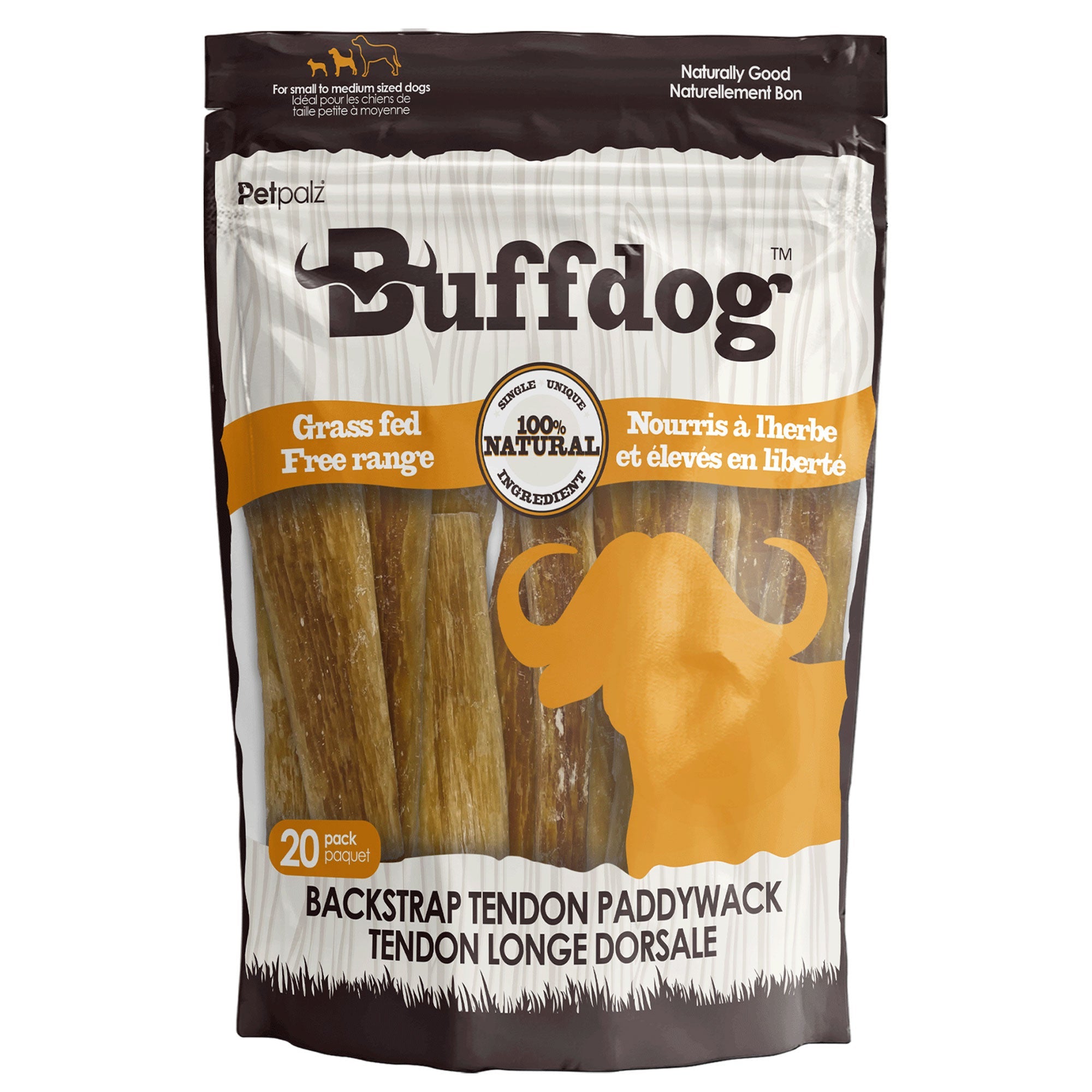 Buffdog Water Buffalo Tendon Strips, 20 Chew Treats – Palz&Co
